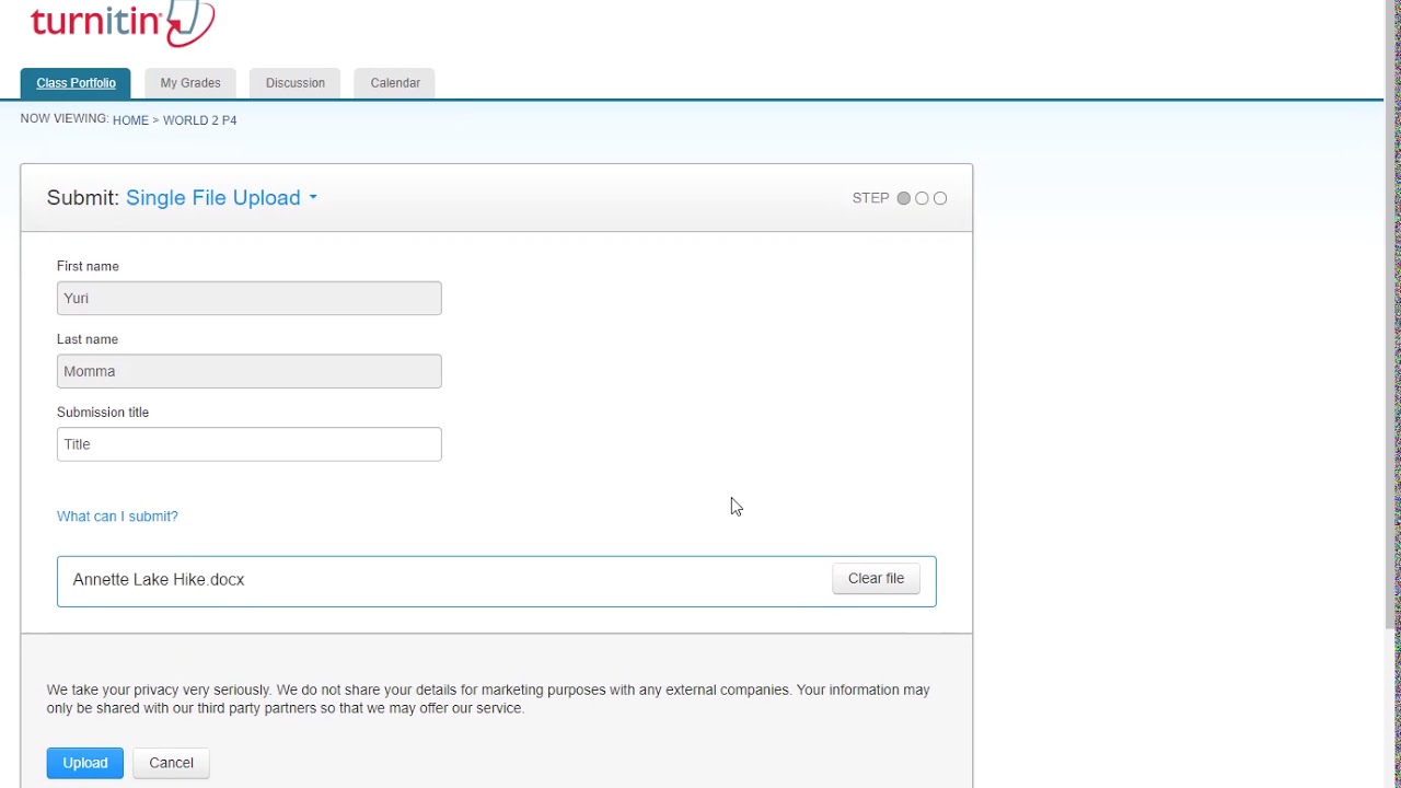 How to turn in an assignment to turnitin.com for students. - YouTube