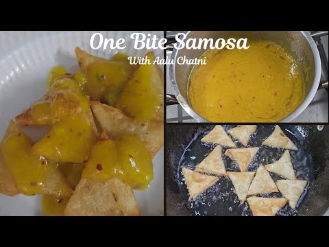 Karachi famous street style mini samosa with aalu chatni | one bite ...