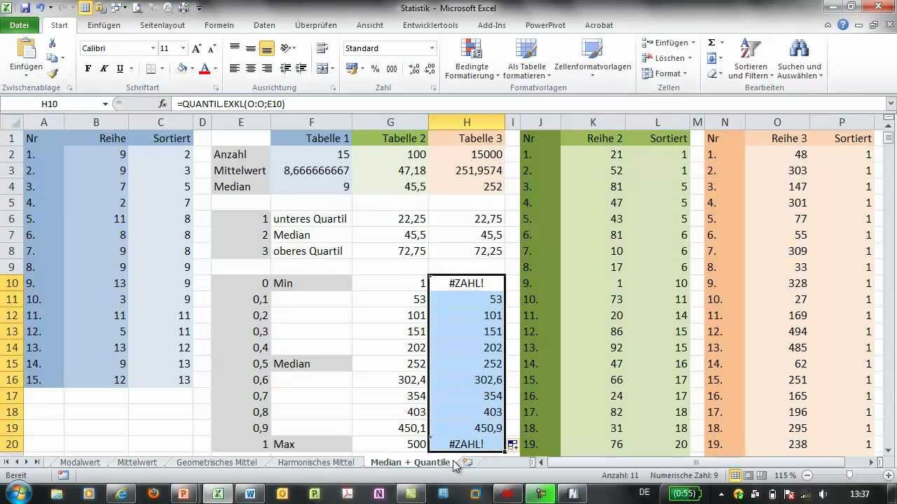 Excel MEDIAN QUARTILE Und QUANTIL Statistikfunktionen YouTube excel-median-quartile-und-quantil-statistikfunktionen-youtube