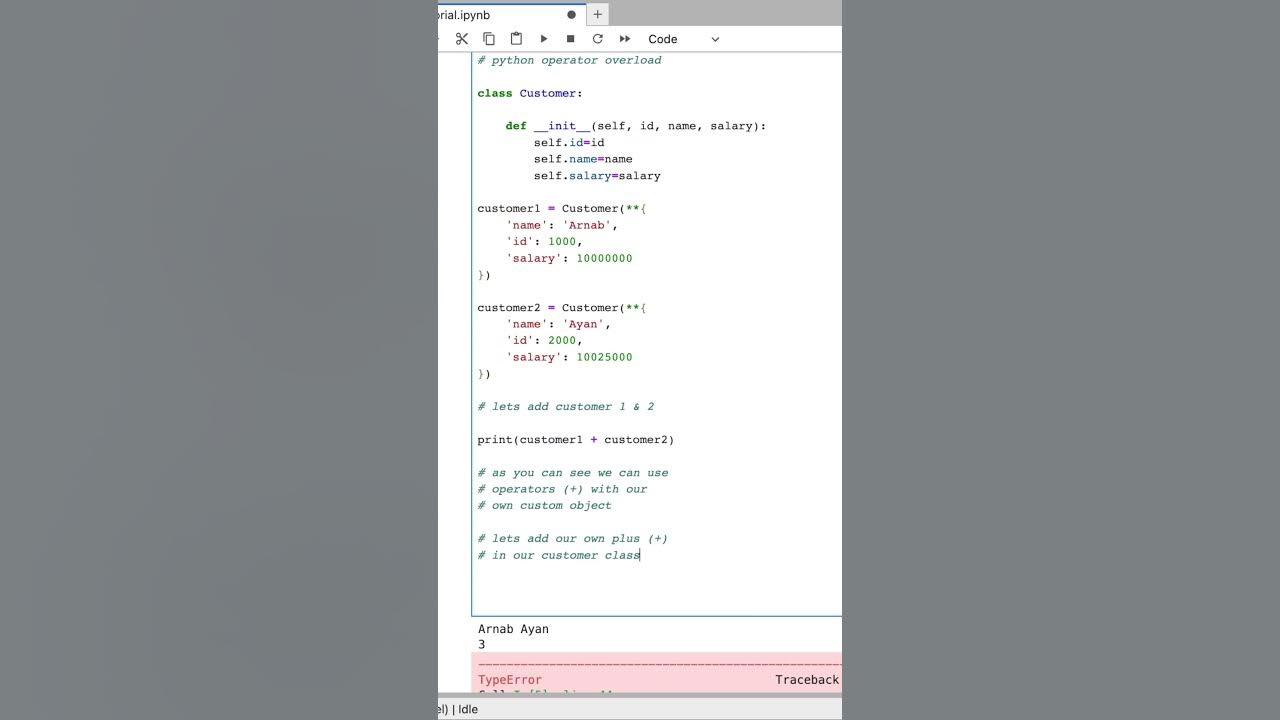 Python Operator Overloading Part 2 Python Coding Programming Youtube