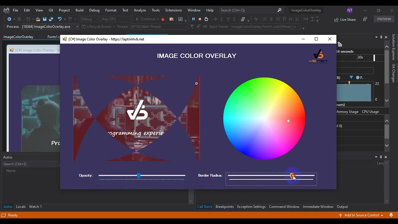 C# Custom control Image Opacity Overlay Winform - YouTube