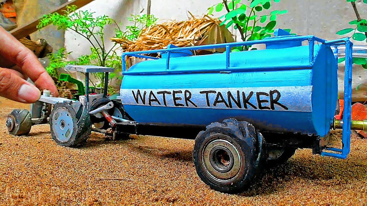 diy tractor water tanker machine science project | part 2 | @Mini ...