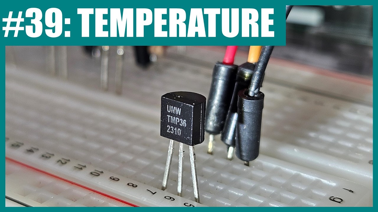 How To Use A Tmp36 Temperature Sensor With Arduino Lesson 39 Youtube 6859