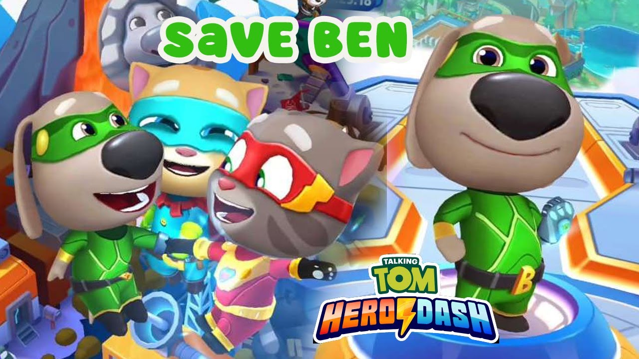 Saving Ben | My Talking Tom Hero Dash Gameplay - YouTube