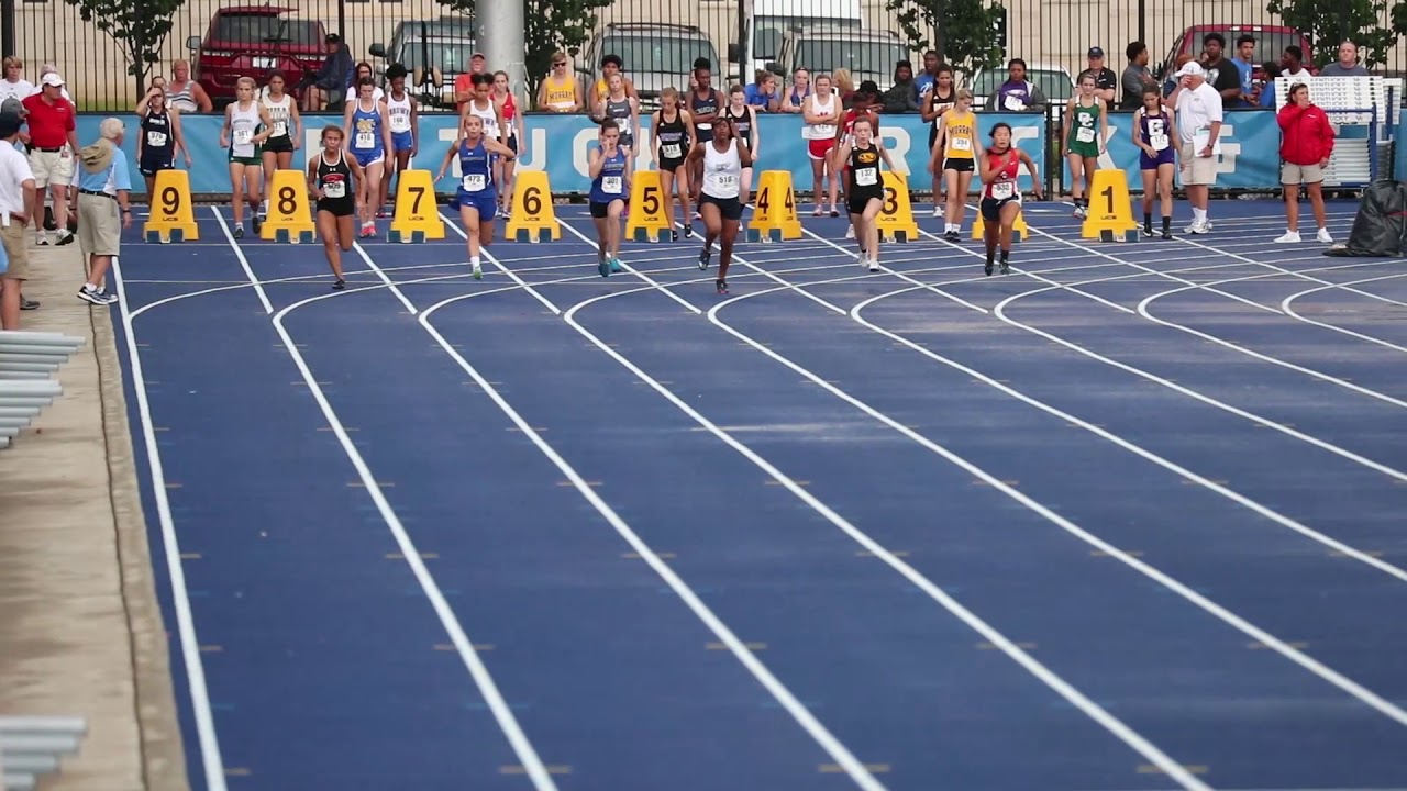 2018 KY state girls high school Class A 100m heat 1 - YouTube