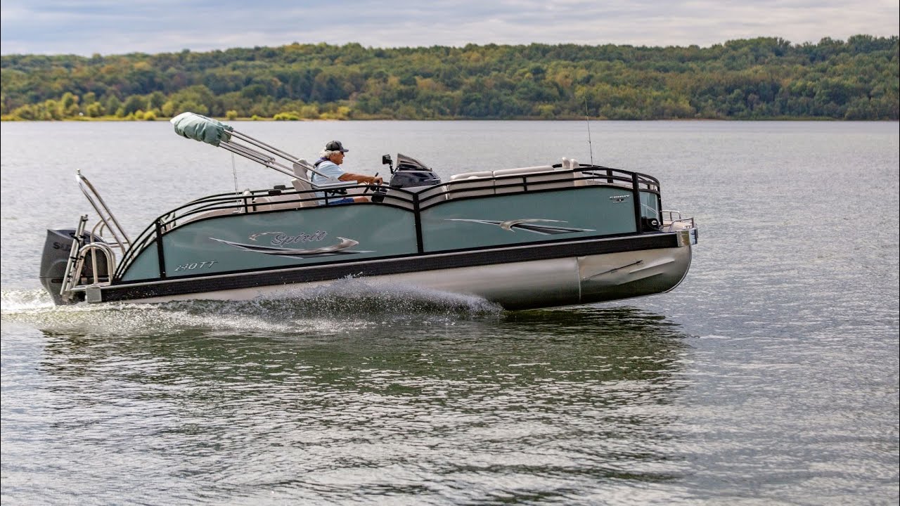 JC TriToon Spirit 240TT Fish Super Sport - YouTube