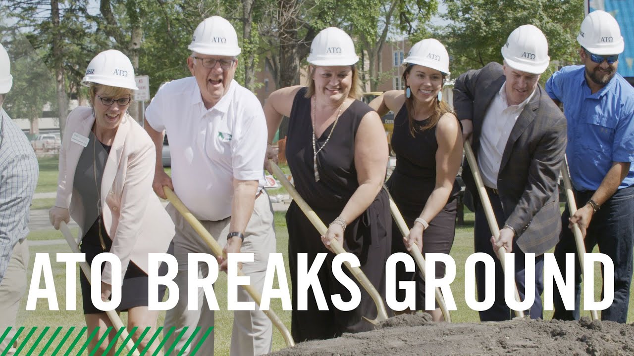 UND ATO Fraternity Breaks Ground on New Home - YouTube