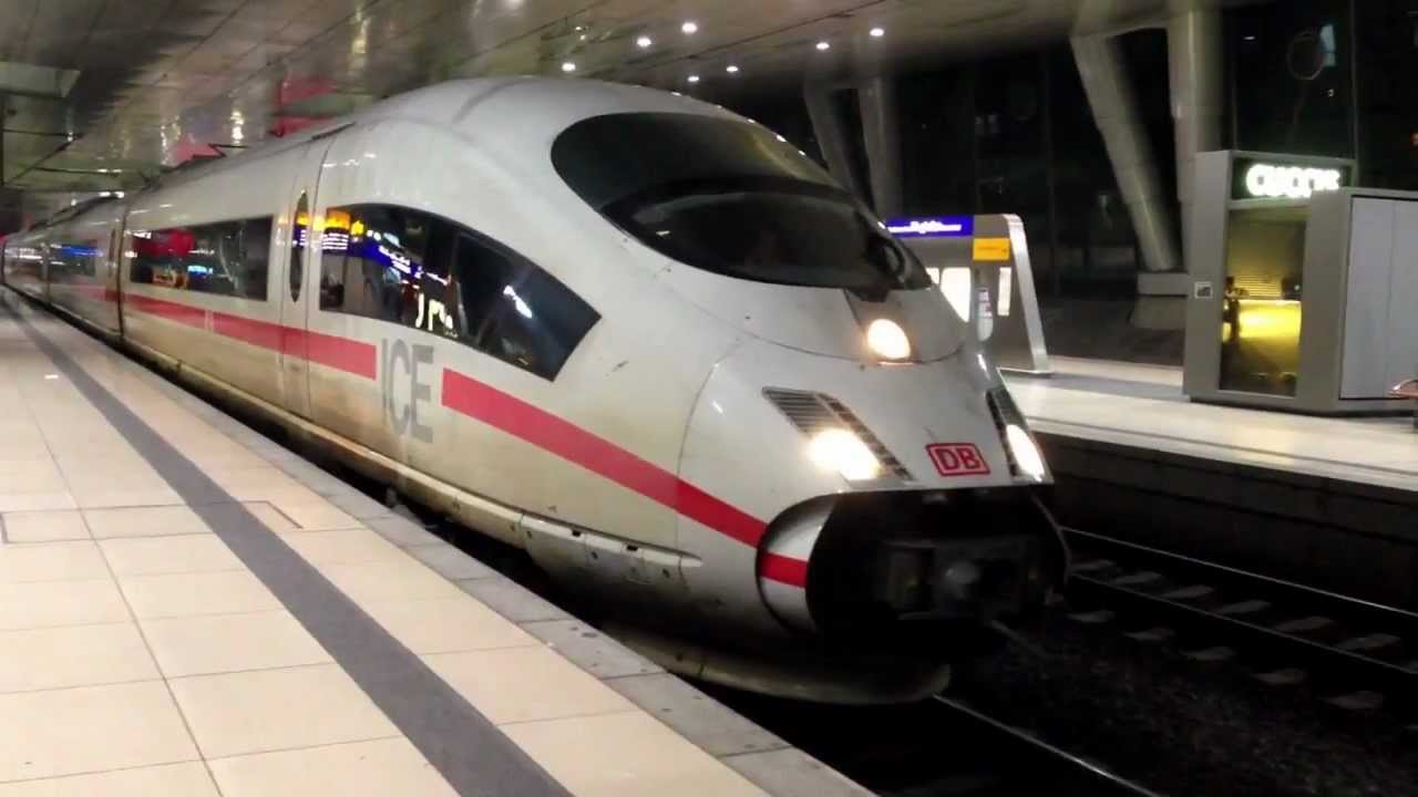 ICE High Speed Train at Frankfurt Airport Germany - YouTube