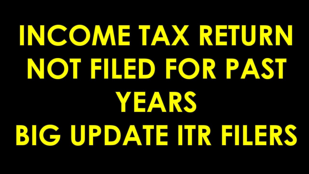 ITR NOT FILED FOR 18-19,19-20 BIG UPDATE - YouTube