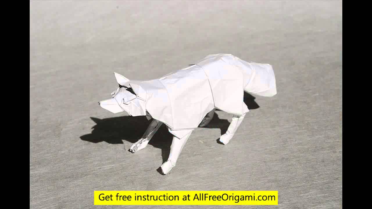how to make a origami wolf easy - YouTube