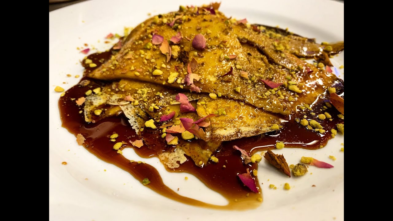 How To Make Persian Khagineh (Sweet Crepes) - YouTube