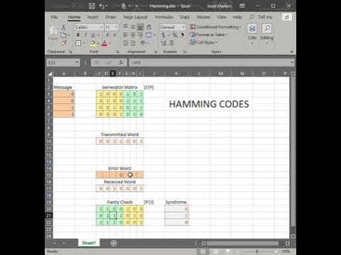 Hamming Codes Generator Matrix - YouTube
