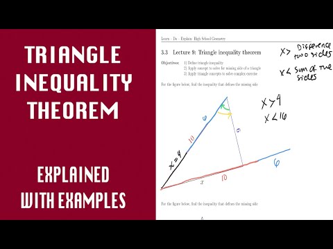 TRIANGLE INEQUALITY THEOREM EASILY EXPLAINED IN GRAPHICAL WAY - YouTube