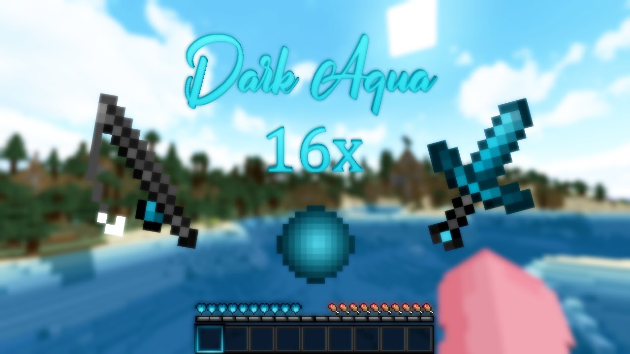 Dark Aqua 16x Texture Pack | FPS BOOST | 1.8.9 / Bedrock Minecraft ...