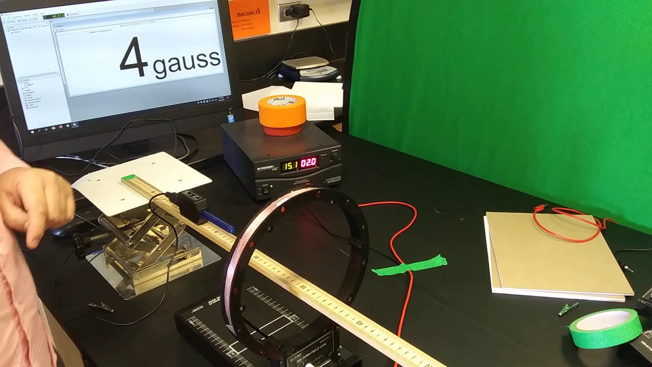 Magnetic field on axis of a circular coil - YouTube