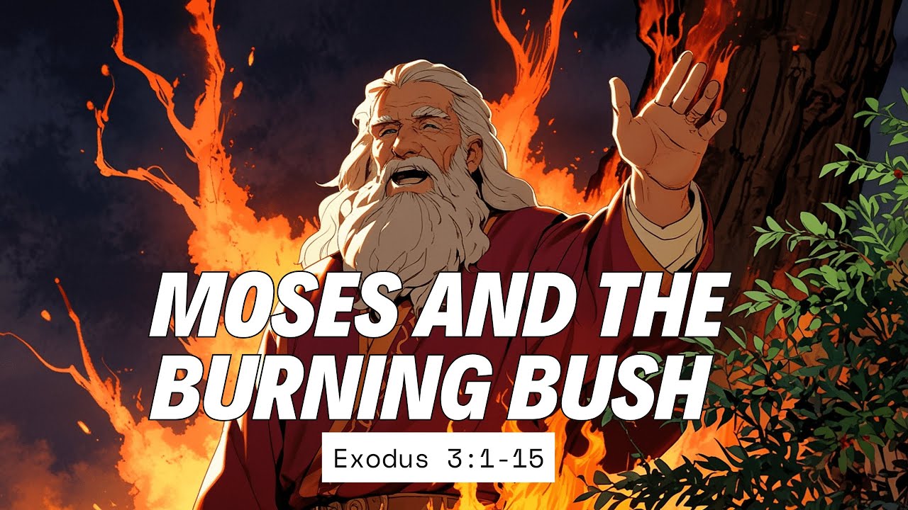 Moses and the Burning Bush - Bible Stories - The book of Exodus 3:1-15 ...