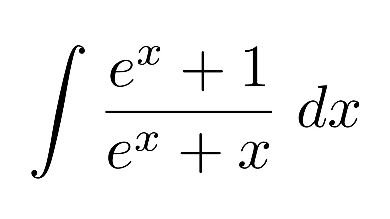 Integral of (e^x+1)/(e^x+x) (substitution) - YouTube