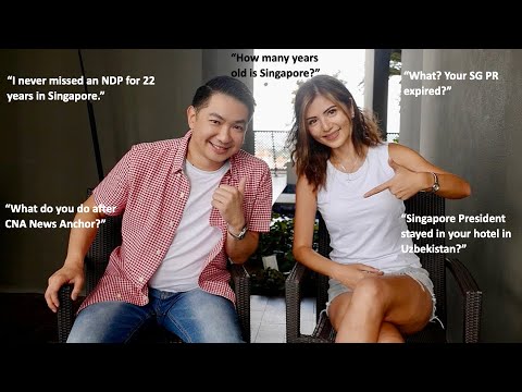 Asking CNA News Anchor About Singapore (PR, NDP) & Uzbekistan - YouTube