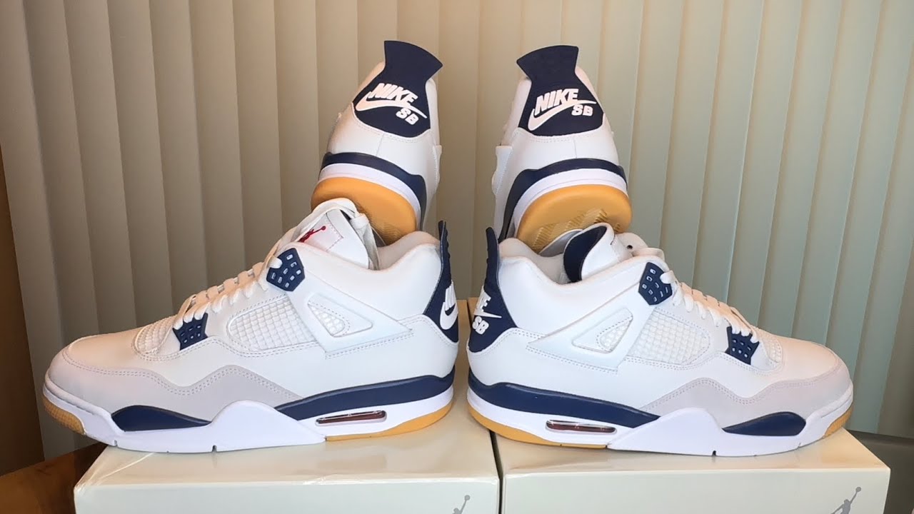 Real vs Fake: Jordan 4 SB Navy Real vs Rep Comparison! Can You Spot the ...