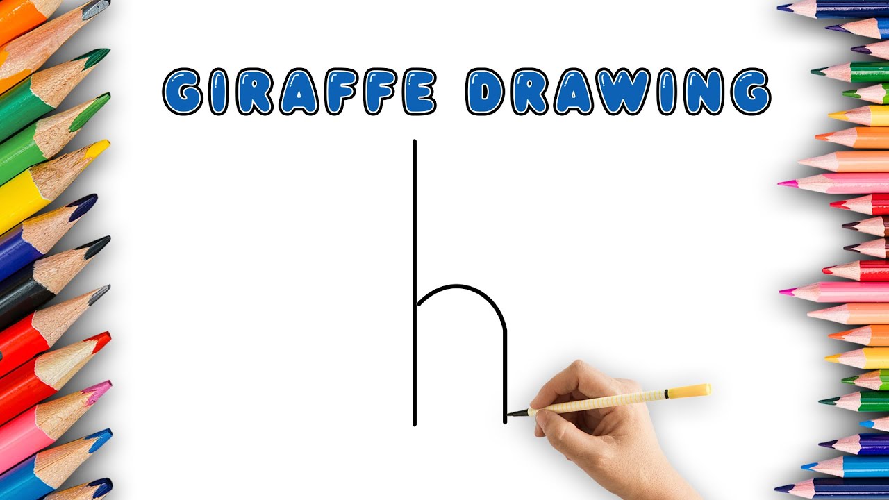 How to draw GIRAFFE drawing from letter H | Easy drawing - YouTube