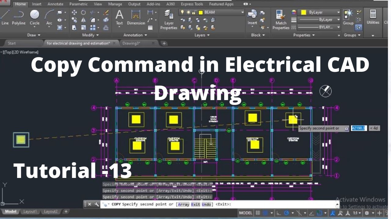 How To Use Copy Command In Electrical CAD Drawing Copy Command In AutoCAD AutoCAD Tutorial 13 How To Use Copy Command In Electrical CAD Drawing Copy Command In AutoCAD AutoCAD Tutorial 13