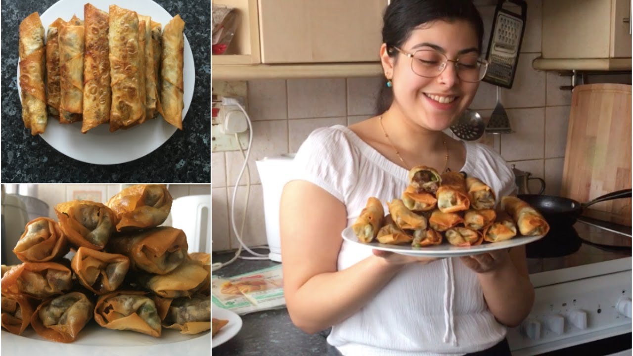how to make vegetable boureg (Arab style spring rolls) | بوركَ نباتي ...