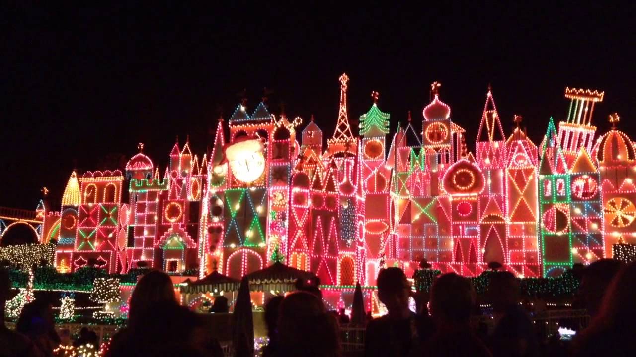 Disneyland It's a Small World Holiday Facade at Night November 6, 2015 ...
