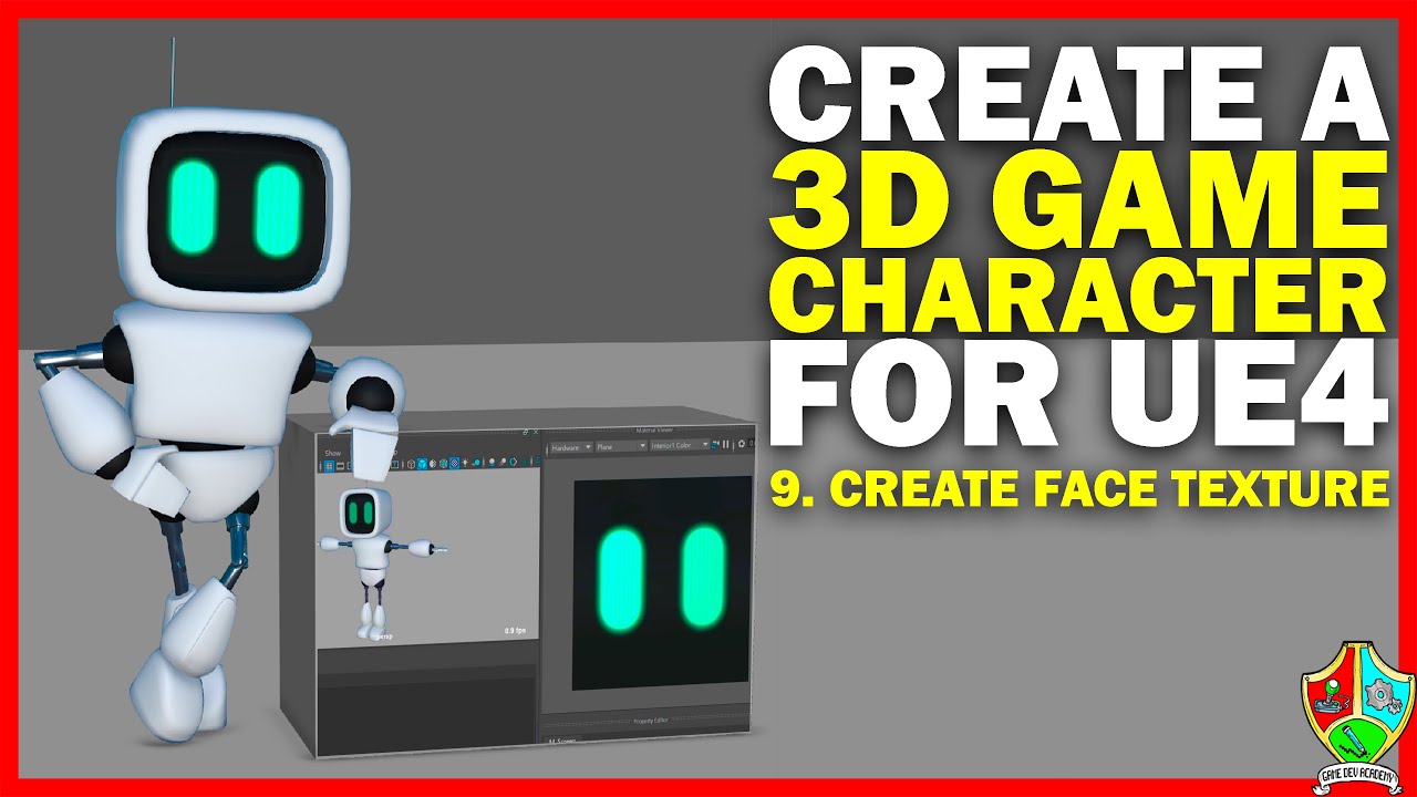 Create a 3D Game Character Part 9: Texturing - Create Face Material ...