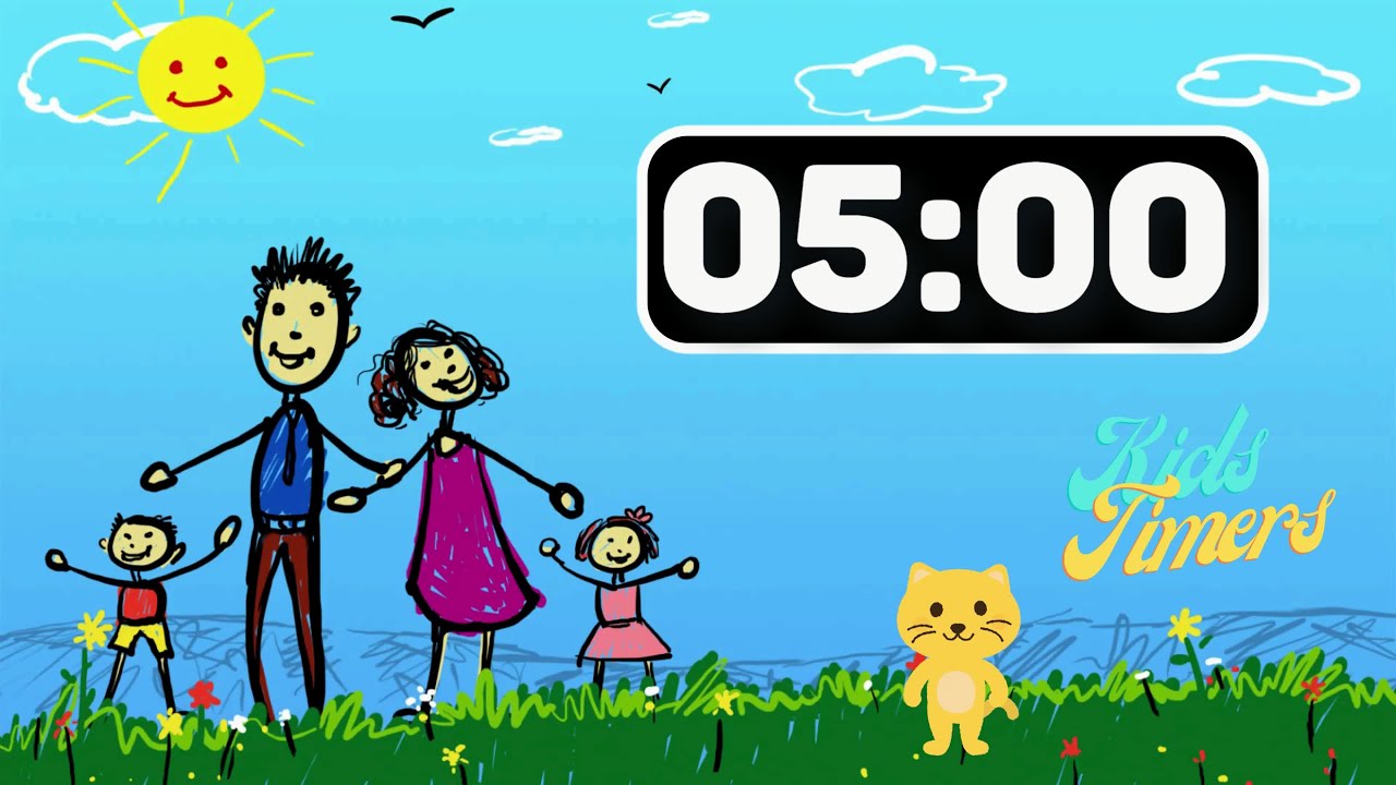 5 Minute Family Fun Fest! Happy Music Timer for Kids (Class, Study ...