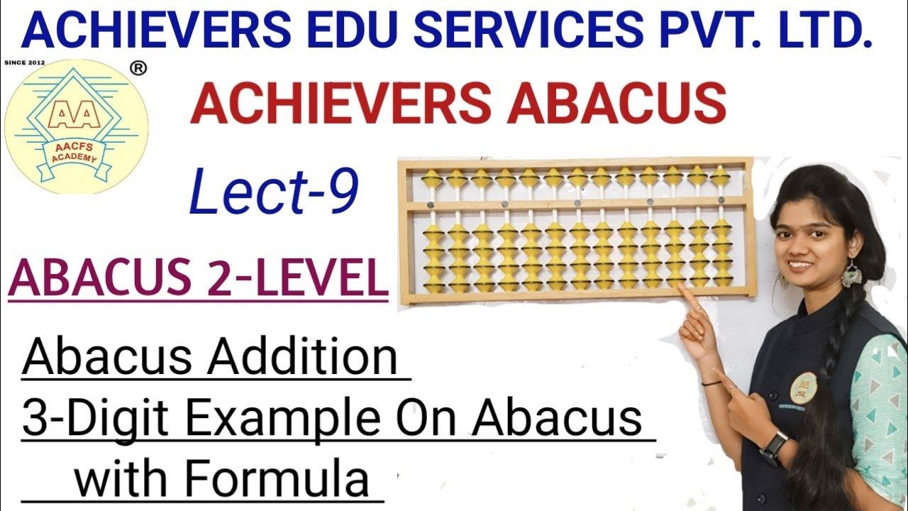 Abacus 3 Digit Example On Abacus Abacus 2 Level Additions Examples