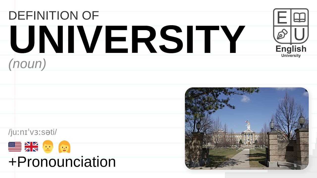 UNIVERSITY meaning, definition & pronunciation | What is UNIVERSITY ...