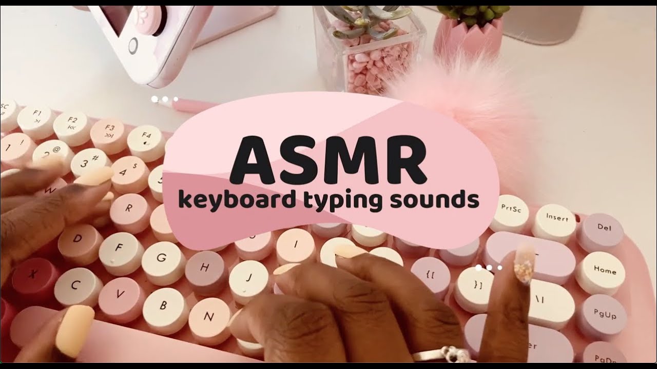 Watch Me Type Relaxing Asmr Typewriter Keyboard Typing Sounds On Kawaii Pink Keyboard Youtube
