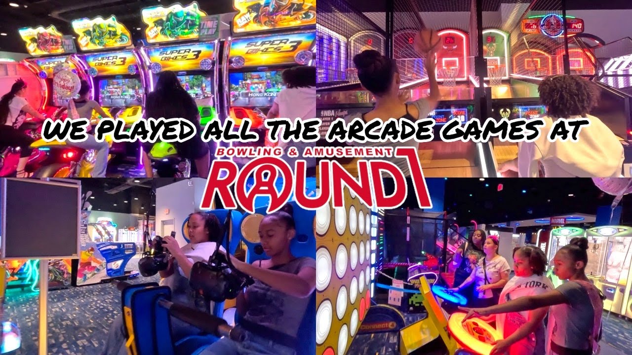 We Played ALL Of The Arcade Games at Round 1 Arcade! - YouTube