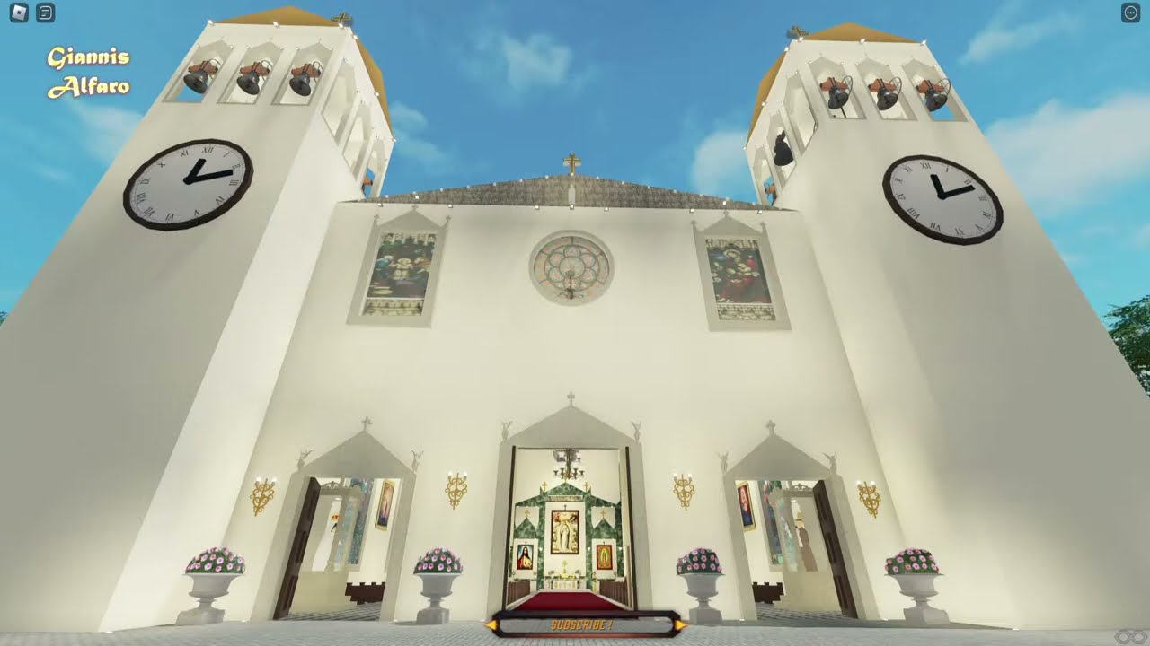 Sunday Mass Roblox Holy Cathedral of Our Lady of the Angels - YouTube