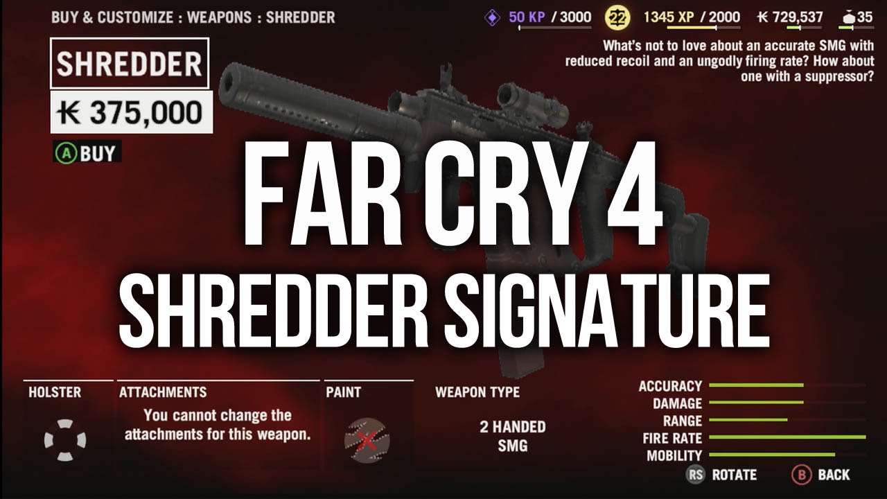 Far Cry 4 - Shredder Signature Weapon - YouTube