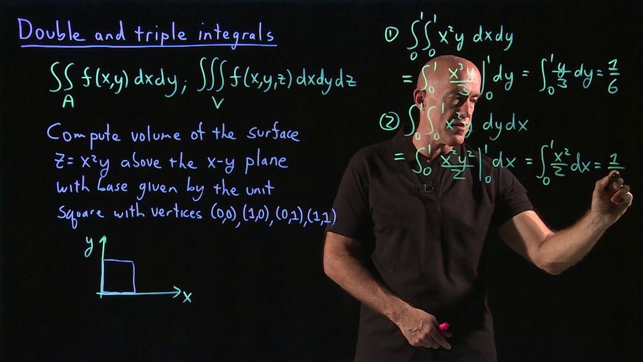 Double and triple integrals | Lecture 24 | Vector Calculus for ...