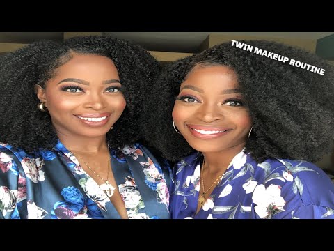 HOW TO | Identical Twins Glam Makeup Routine: Drugstore Makeup for dark ...