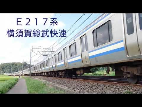 モノサクを駆け抜ける、E217系横須賀総武快速‼️ - YouTube