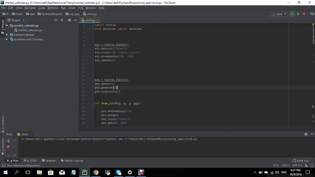 Clock With Python Turtle YouTube Clock With Python Turtle YouTube