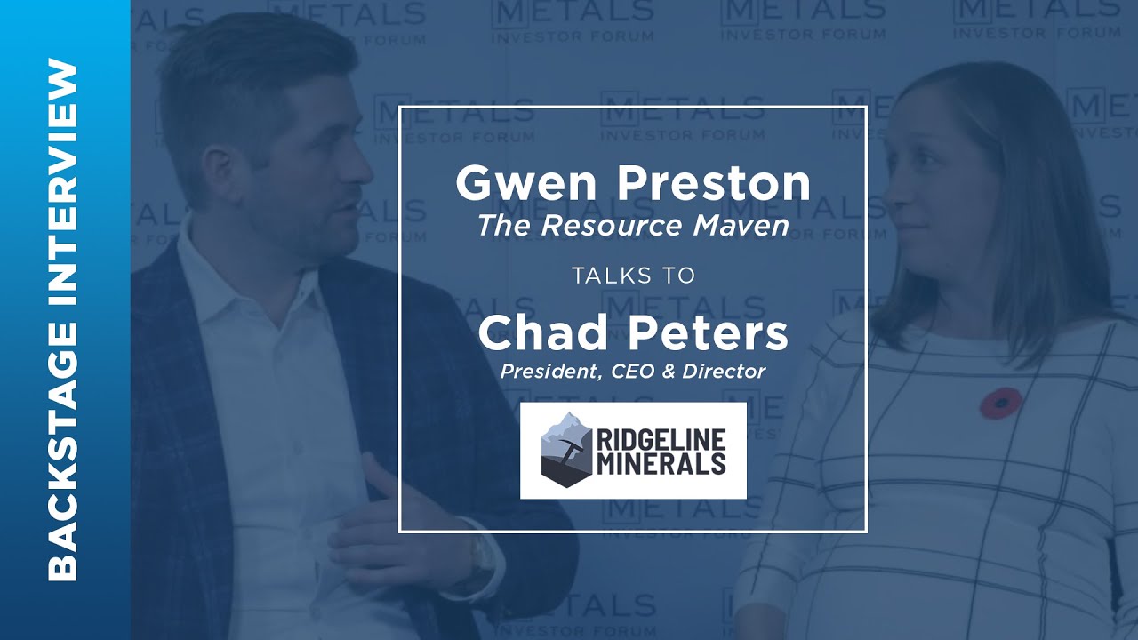 Chad Peters of Ridgeline Minerals talks to Gwen Preston at the November ...