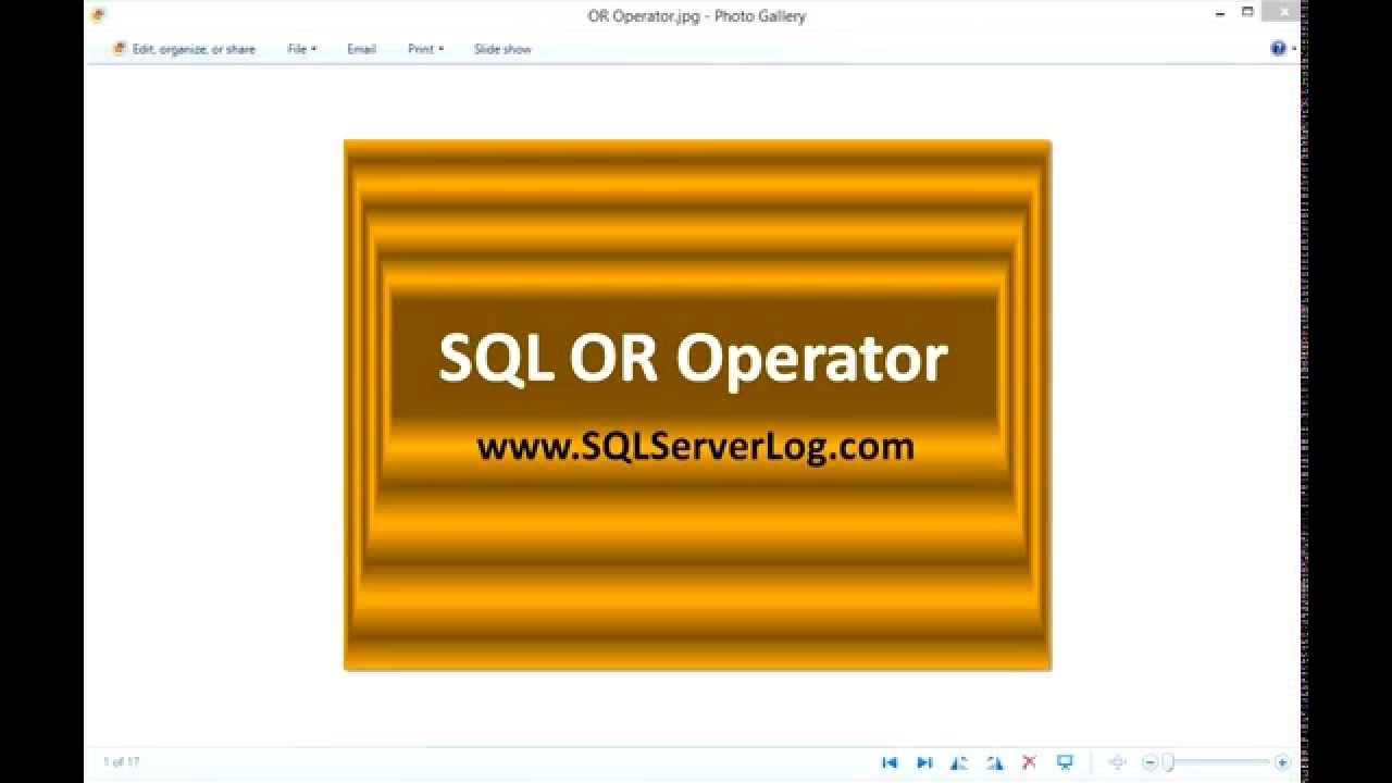 16 - SQL OR Operator - Learn SQL from www.SQLServerLog.com [HD] - YouTube