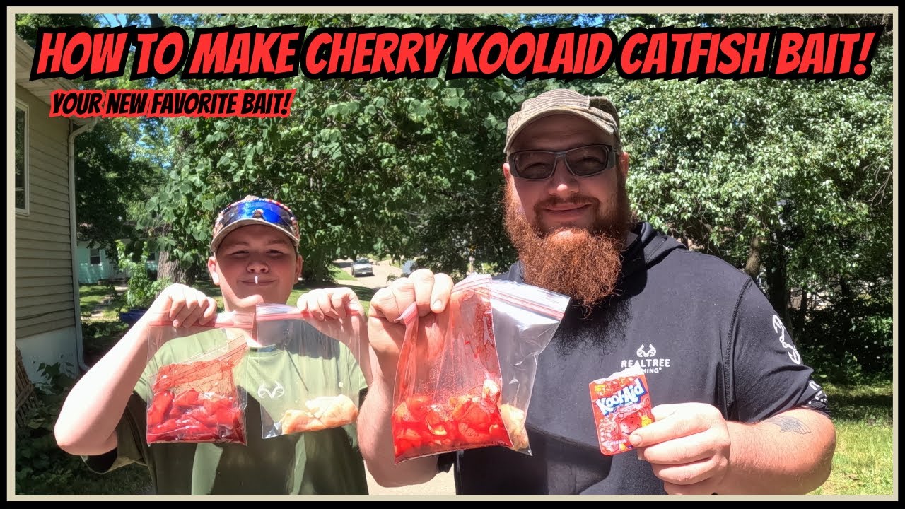 How to make “CHERRY BOMBS” koolaid catfish bait! - YouTube