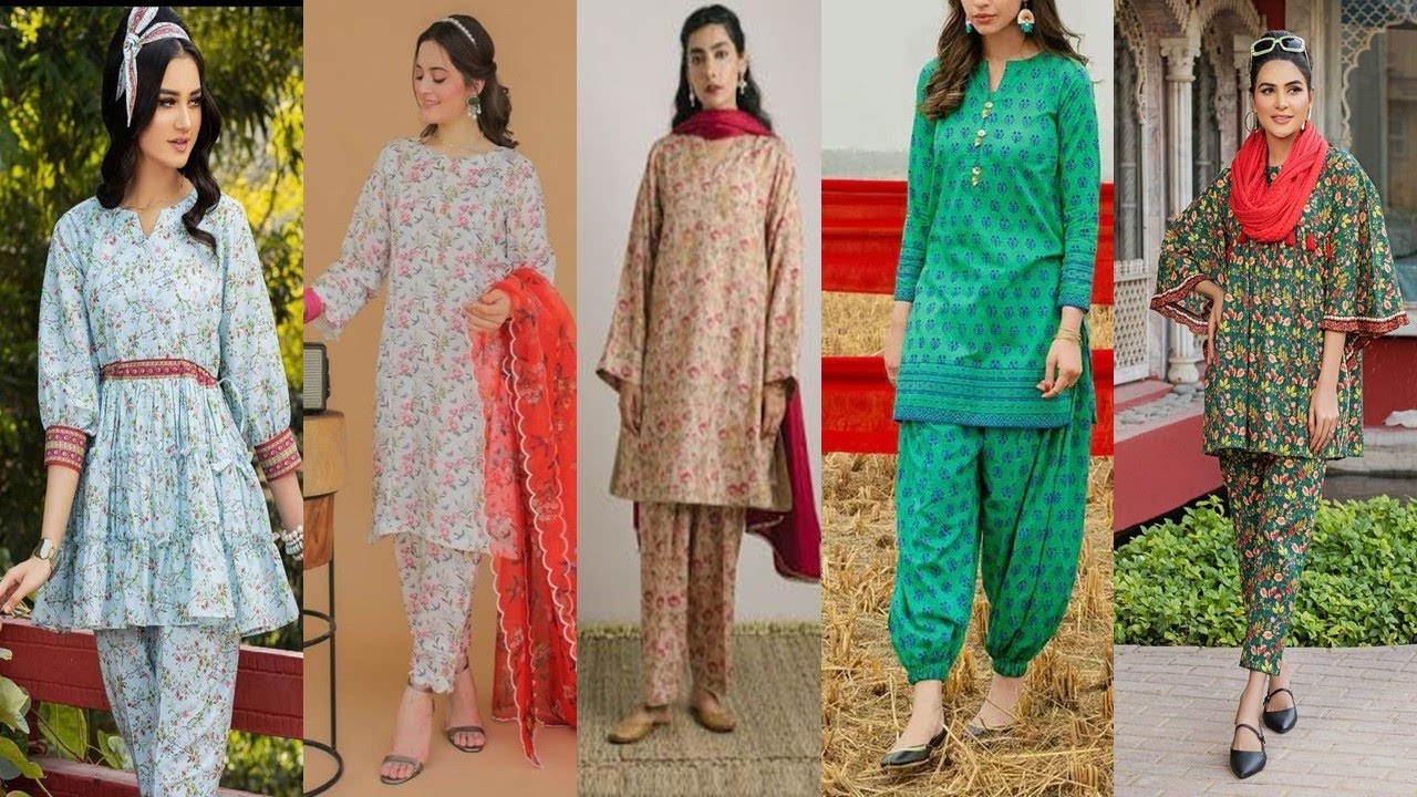 Full Same Printed Dresses Designs Ideas For Girls || Summer And Winter ...