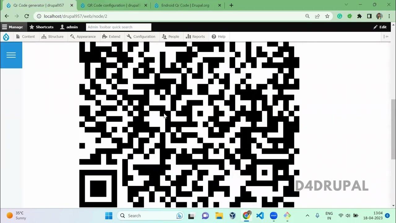 Generate QR Code with Endroid QR Code module Drupal 9 | D4Drupal - YouTube