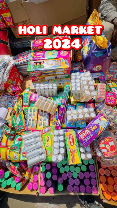 Cheapest Holi Market 2024 | Exploring Gulal,,Pichkari, ₹4RS holi stash😱 |sadar bazar delhi - YouTube