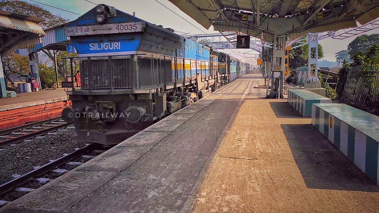 12515 Thiruvananthapuram - Silchar Express With 40035 Siliguri WDP-4B ...