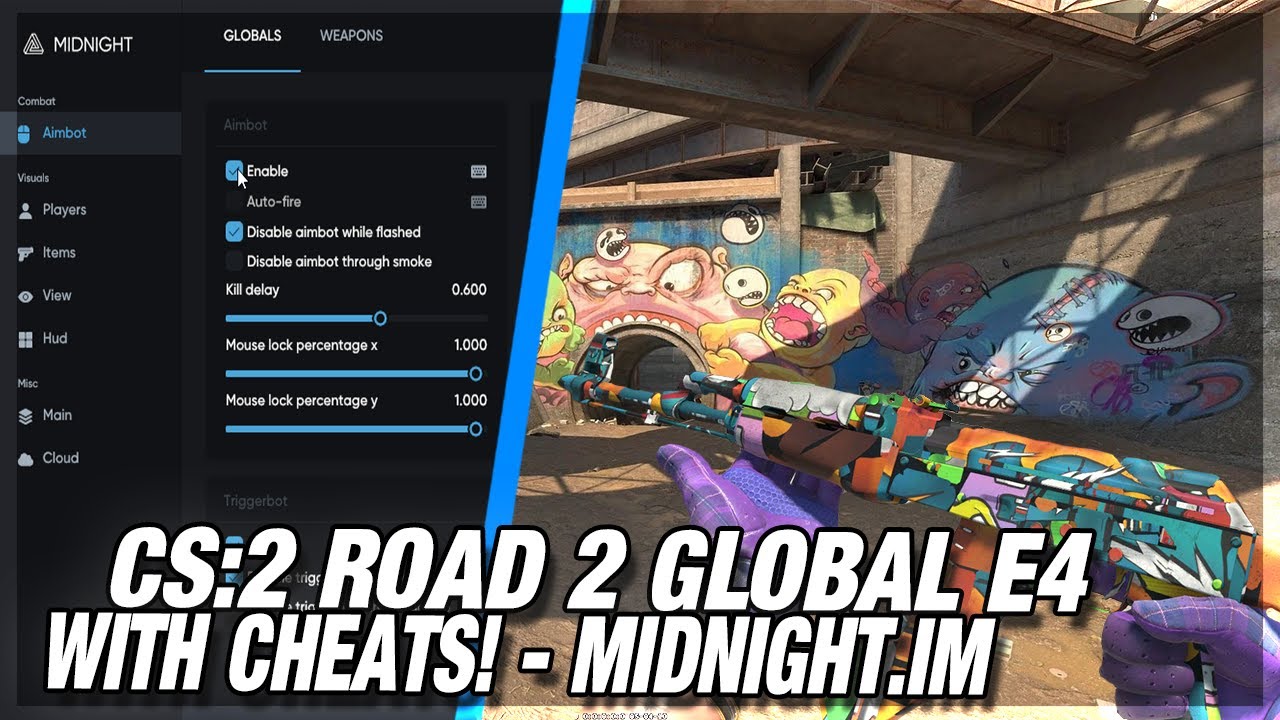 CS:2 ROAD TO GLOBAL with CHEATS! - MIDNIGHT.IM | S1 - E4 - YouTube
