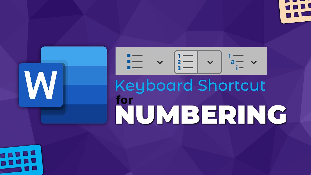 Shortcut for Numbering in Word - Quick Tips - YouTube