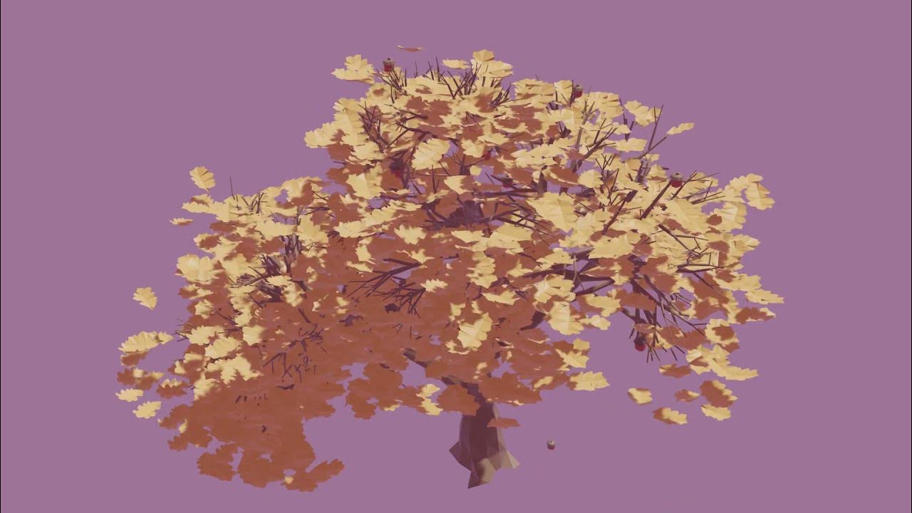 Procedural Oak Tree Growth Animation - YouTube