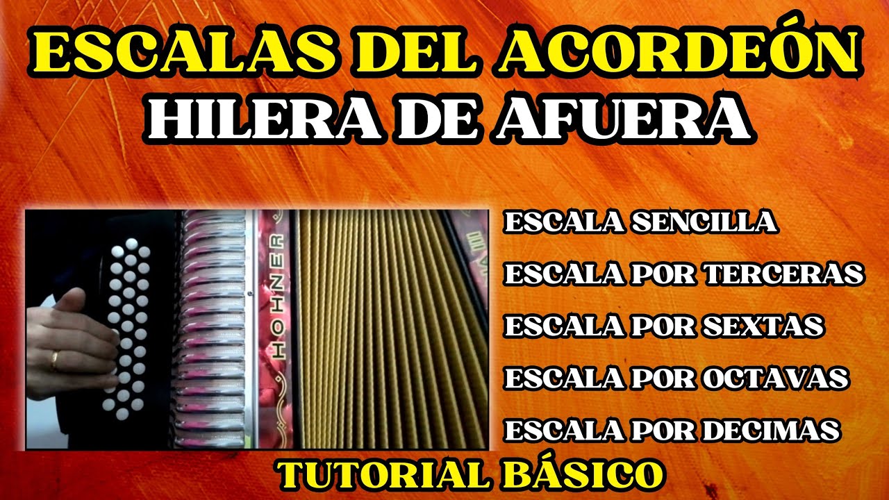Tutorial escalas del acordeón Hilera de afuera - YouTube